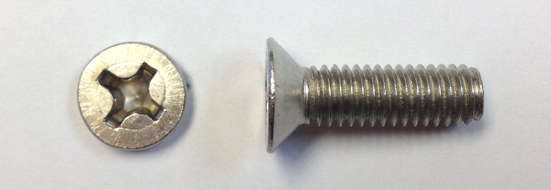 M6 x50 CSK PHILLIPS MT SS304