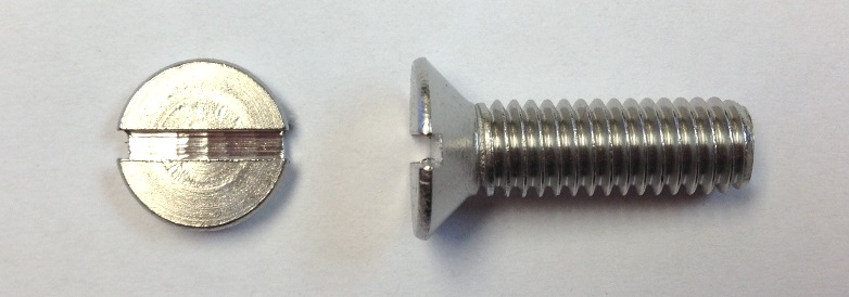 M8 x12 CSK SLOT MT SS304