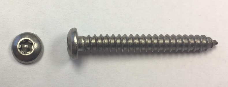 8 x1 POST BUTTON TORX S/T SS304