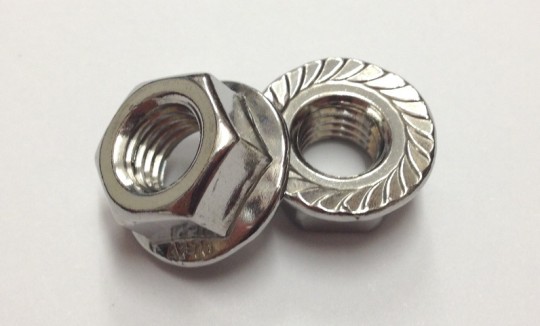 M3 HEX FLANGE NUT SERRATED SS304
