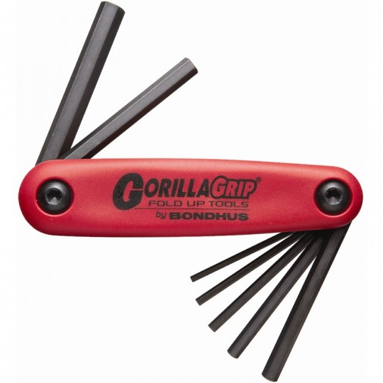 FOLD UP BONDHUS RED ALLEN KEY SET - METRIC