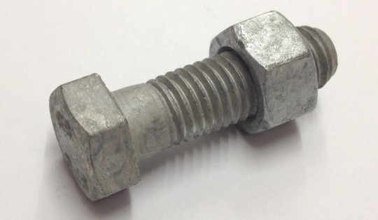 M12x40 HT BOLT/NUT 8.8 GALV