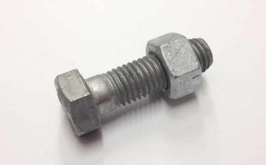 M16x60 HEX BOLT/NUT 4.6 GALV