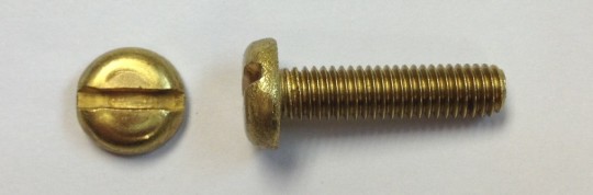 M4 x25 PAN SLOT MT BRASS