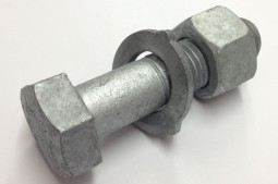M16x60 HEX BOLT/NUT 4.6 GALV