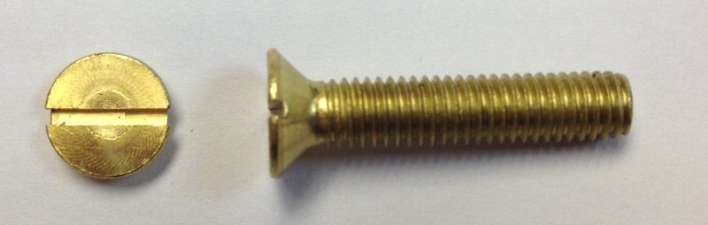 M6 x50 CSK SLOT MT BRASS