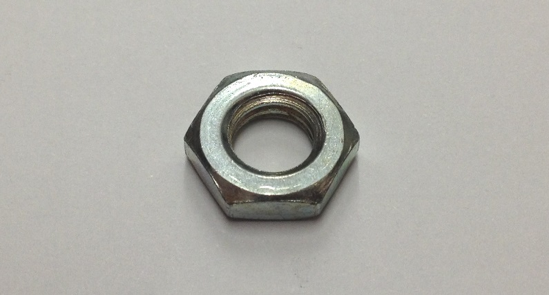 M8 LEFT HAND HEX PRESSED NUT ZP