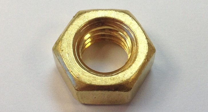 M8 HEX FULL NUT BRASS