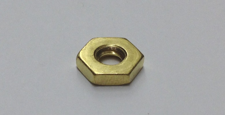M4 HEX PRESSED NUT BRASS