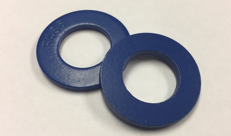 1/2 x 1 1/16 F436 FLAT WASHERS PTFE BLUE