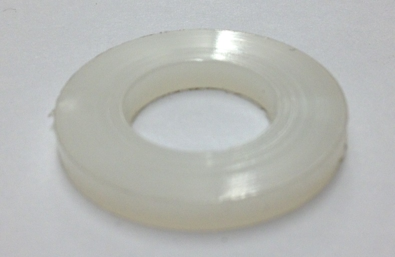 M6 x12x1.6 NYLON 6 FLAT WASHER WHITE